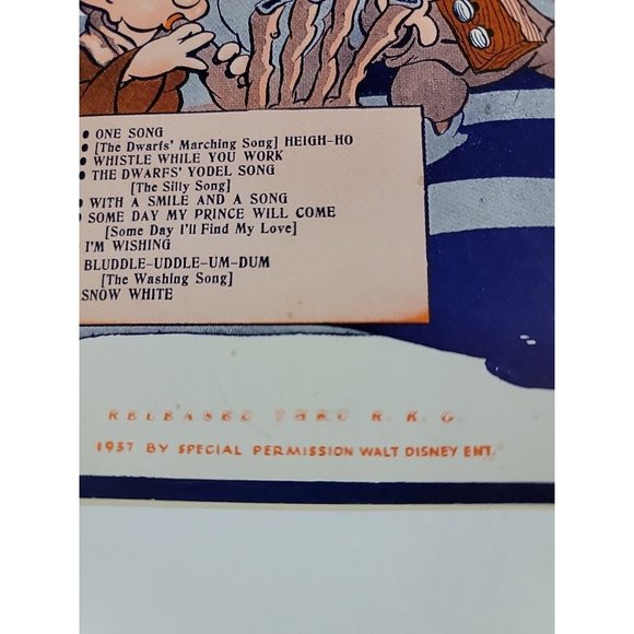 Media | 1937 Whistle While You Work Sheet Music Snow White And The 7 ...